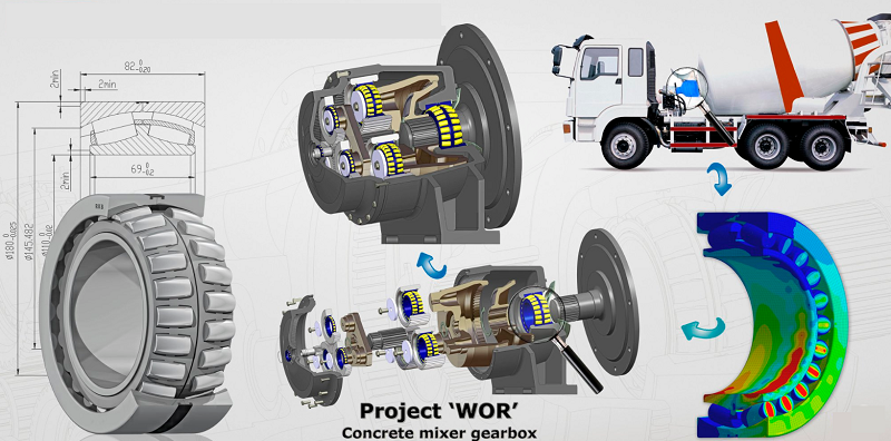 Concrete mixer truck bearing 800730